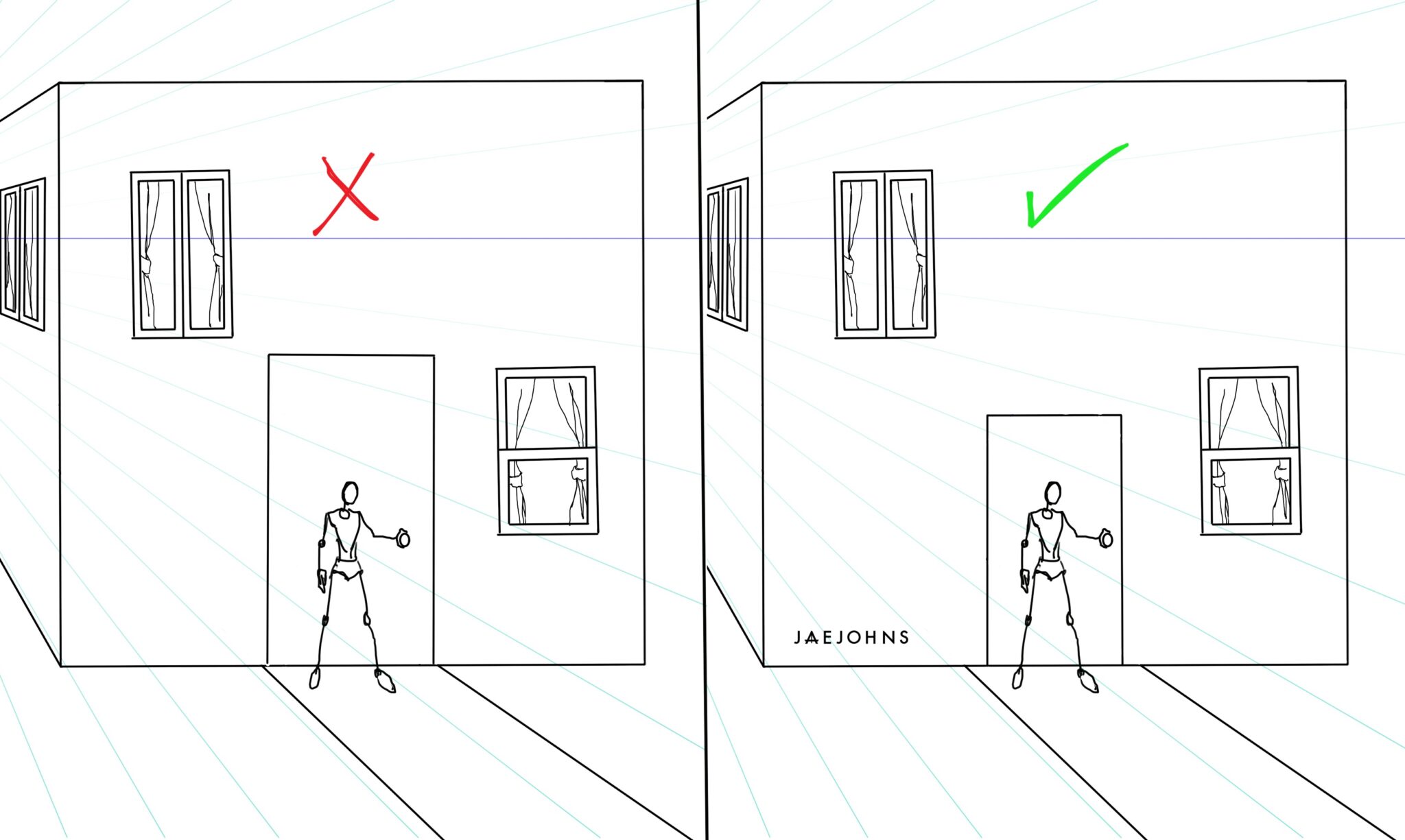 11 Things to Avoid in Learning How to Draw One-Point Perspective - Jae ...
