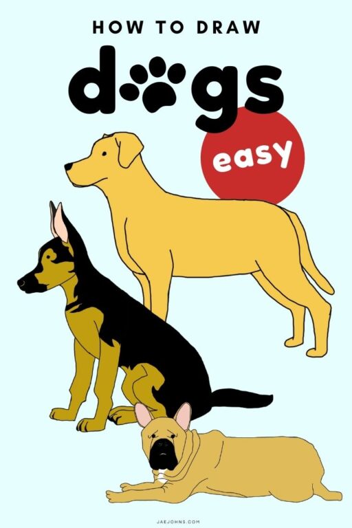 How to Draw Dogs - Easy Step by Step Tutorial for Cute Dogs