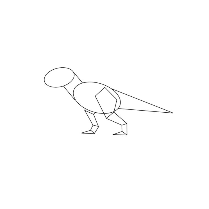 How to Draw a Realistic Dinosaur (5 Step by Step Pictures)