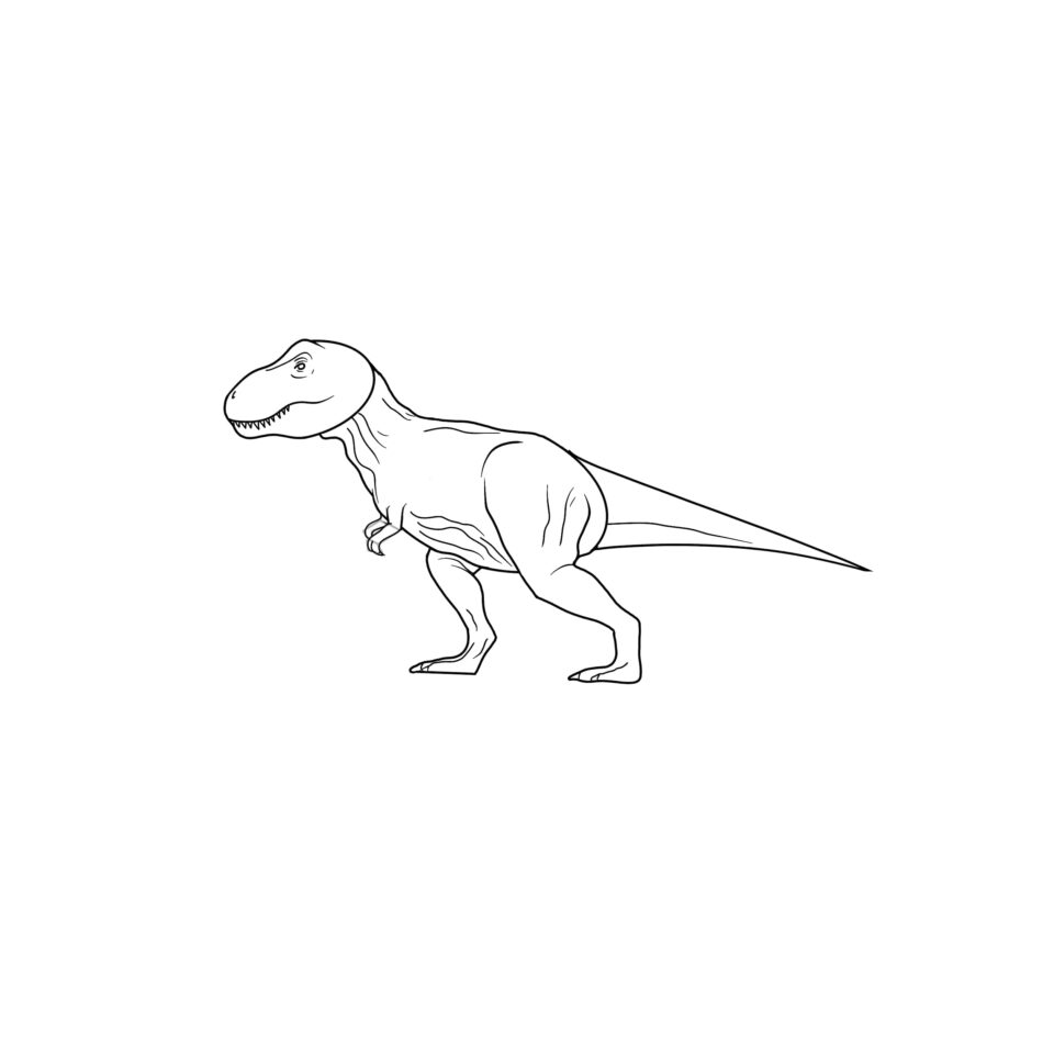 How to Draw a Realistic Dinosaur (5 Step by Step Pictures)