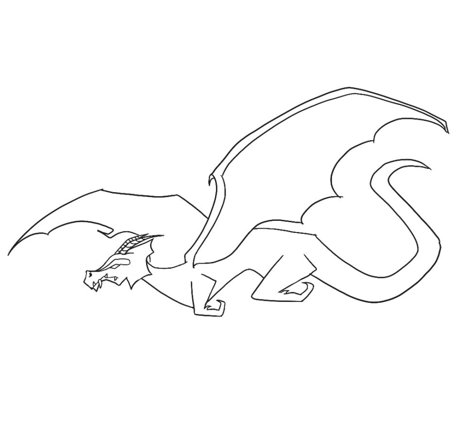 How to Draw a Dragon Flying | Easy Steps - Jae Johns