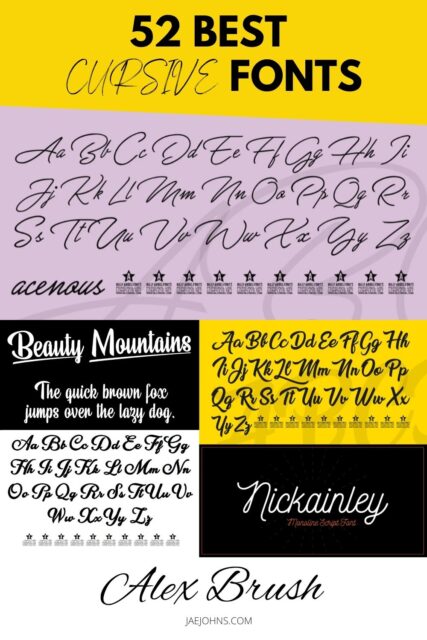 52 Best Cursive Fonts You Can Download for Free