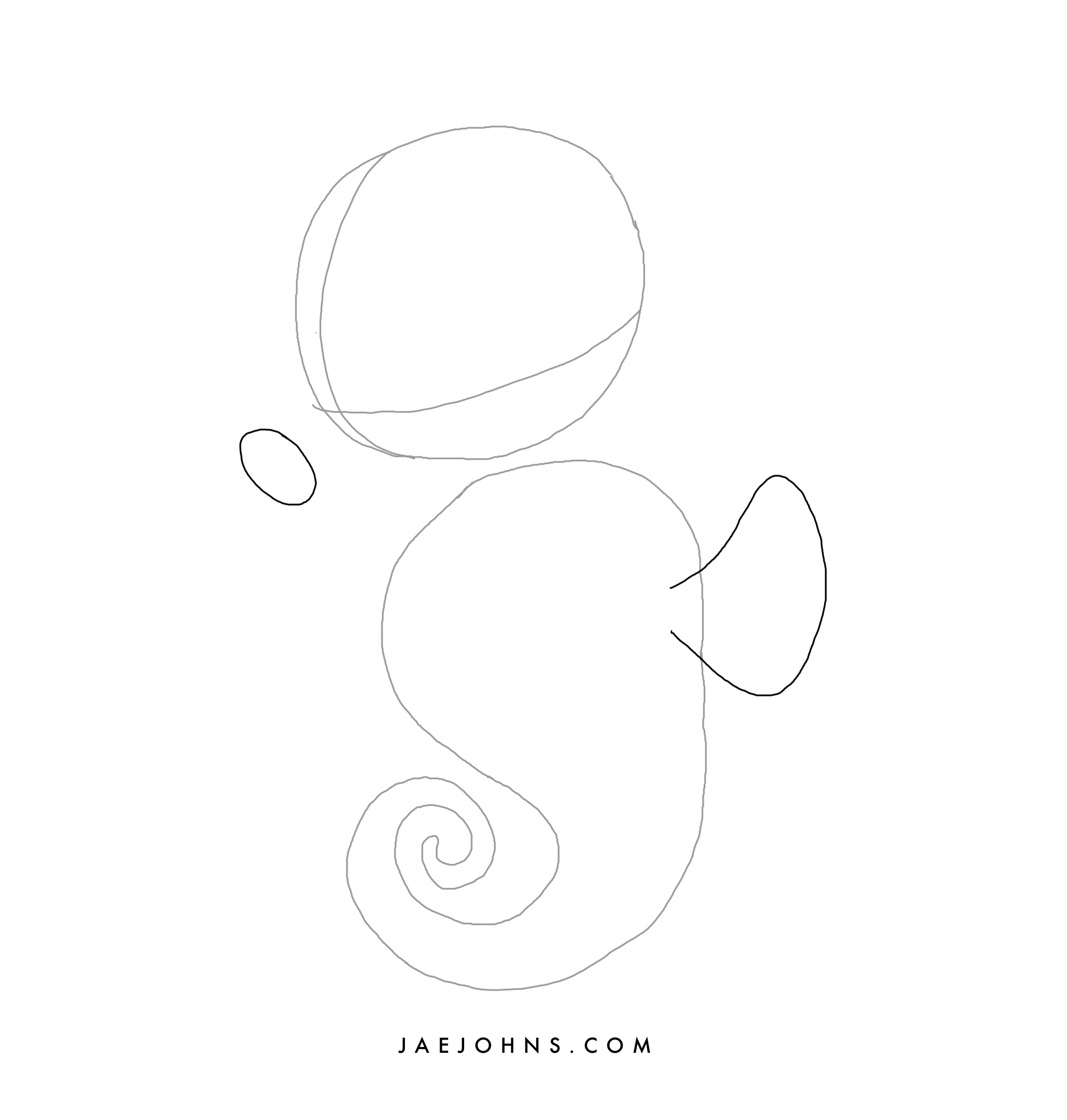 How to Draw a Seahorse