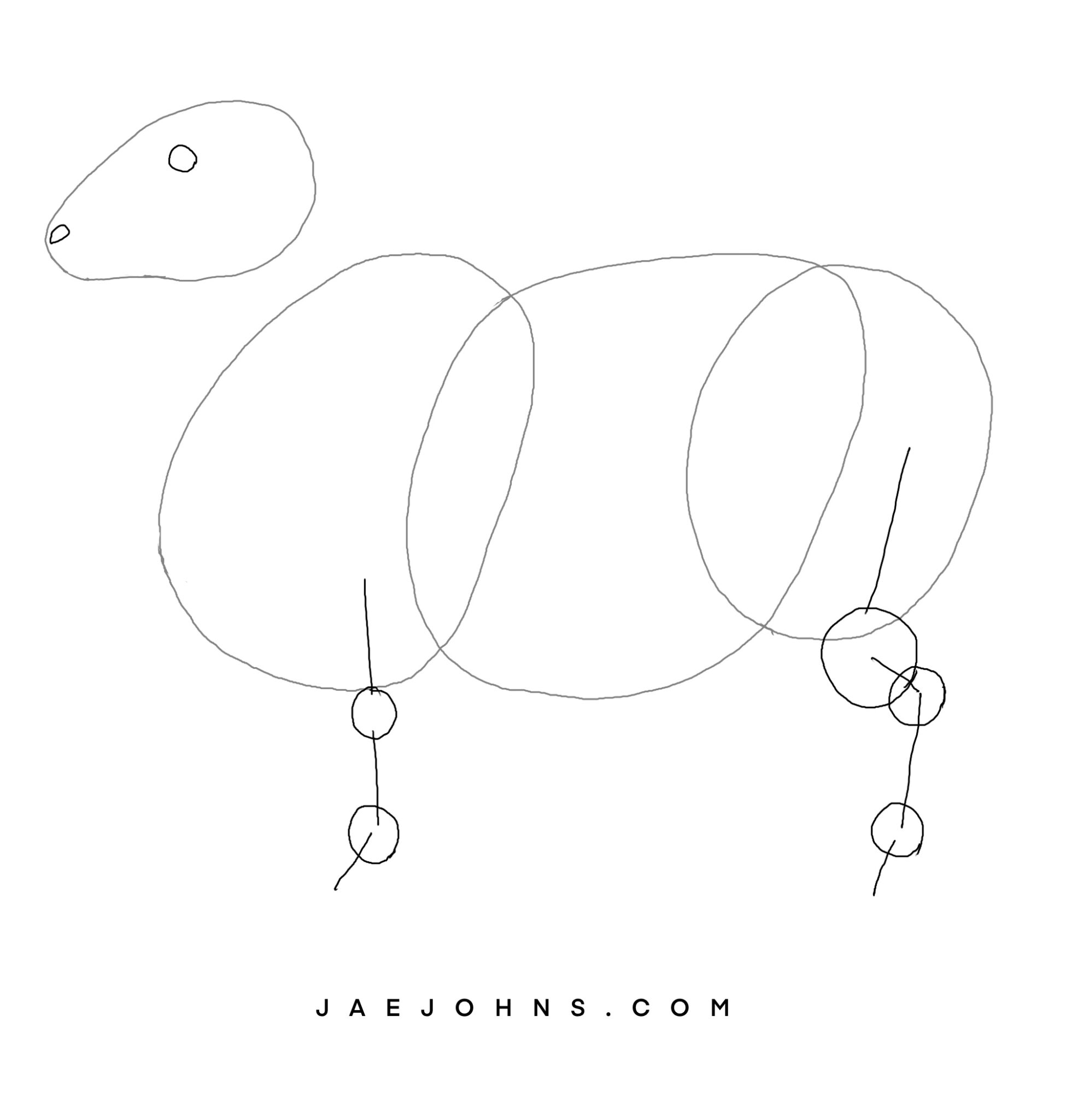 5 Easy Steps to Draw a Sheep