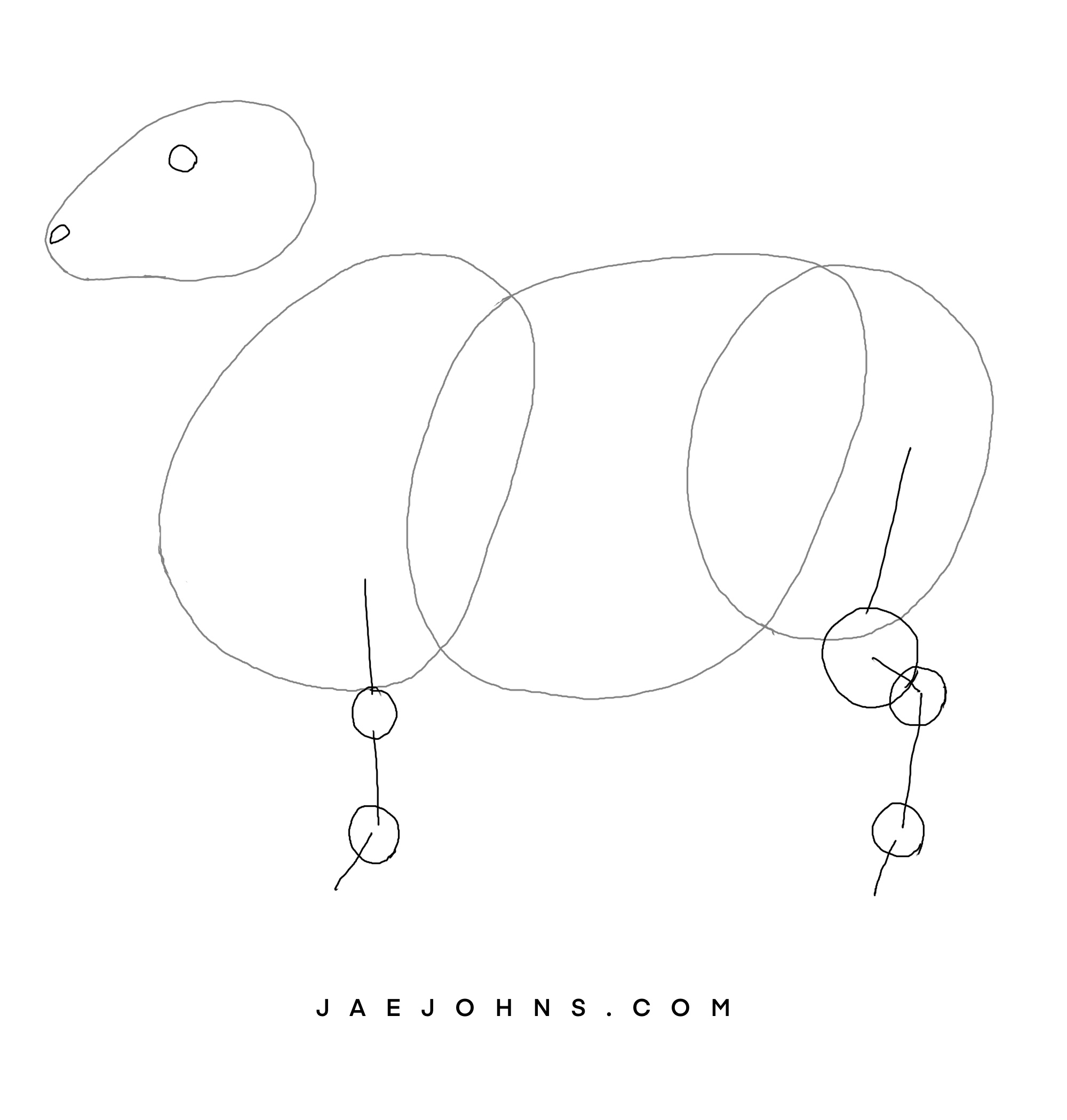 5 Easy Steps to Draw a Sheep